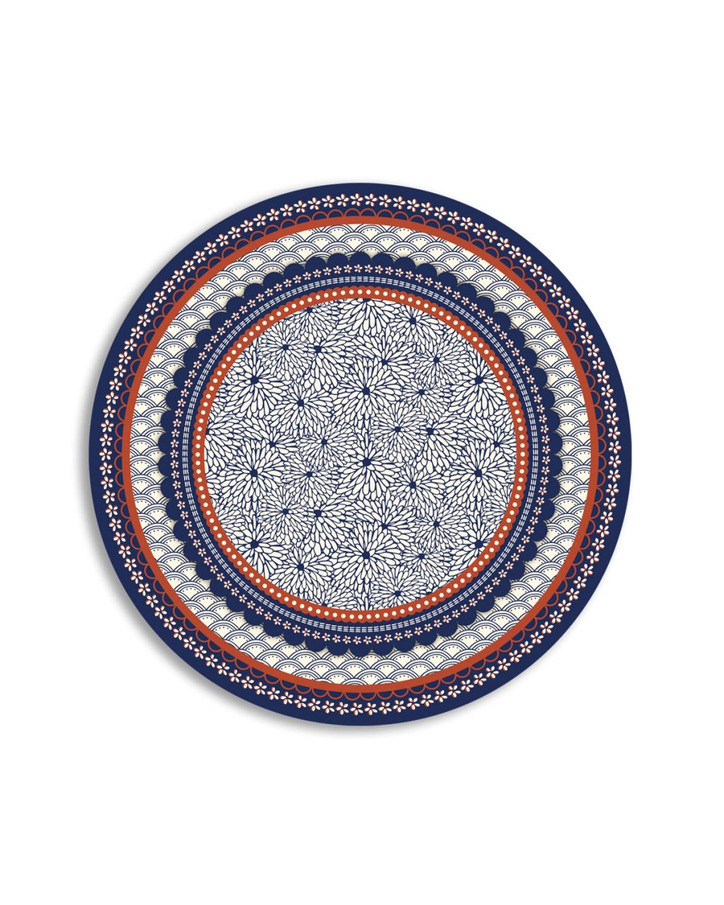 Tovaglietta giapponese blu e bianca in pvc - Emily Evans